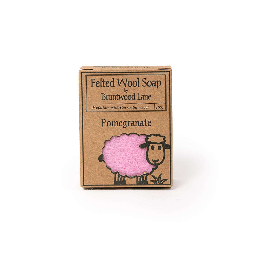 Bruntwood Lane NZ Made Felted Wool Soap - Pomegranate - NZ Made Soap ...