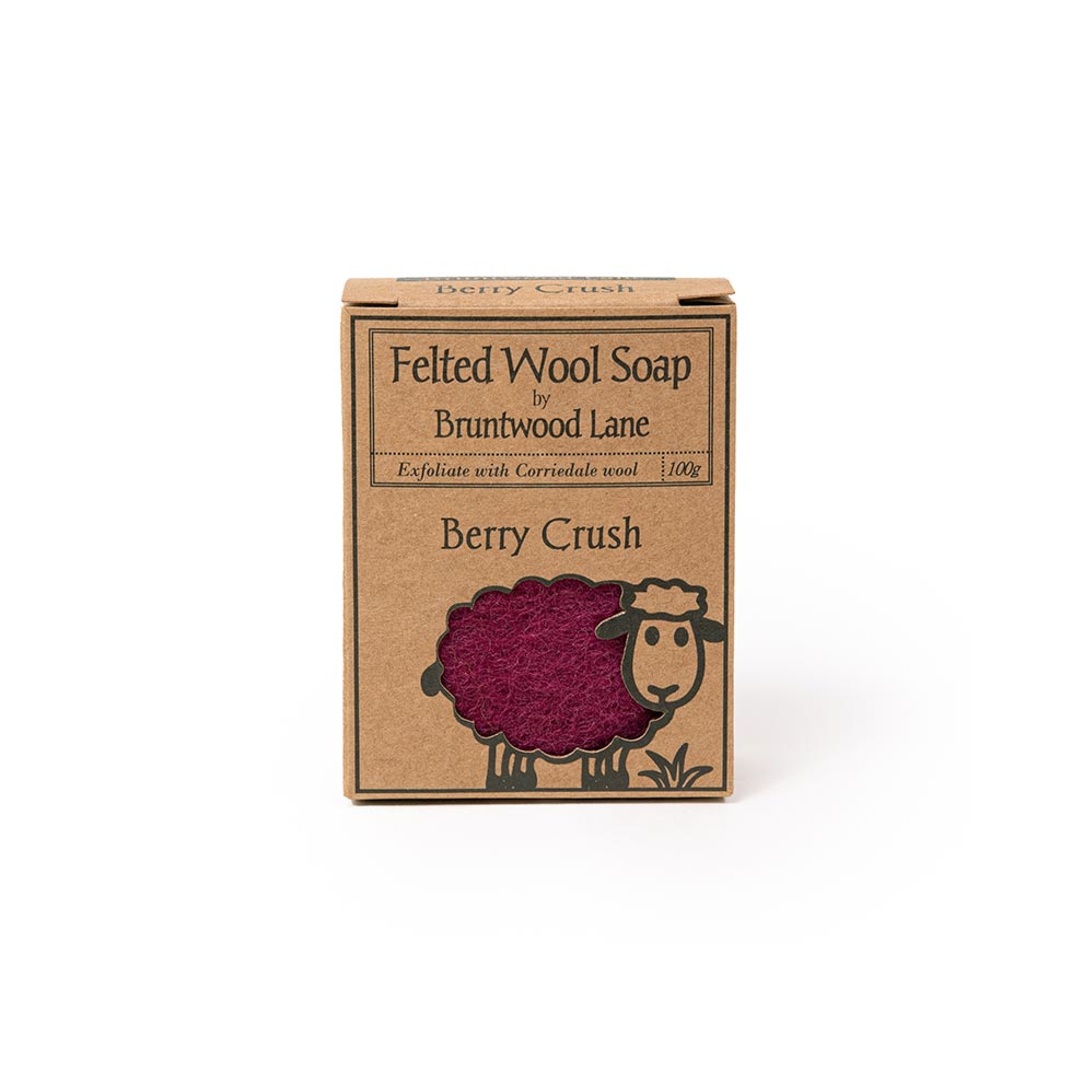 Bruntwood Lane NZ Made Felted Wool Soap - Berry Crush - NZ Made Soap ...