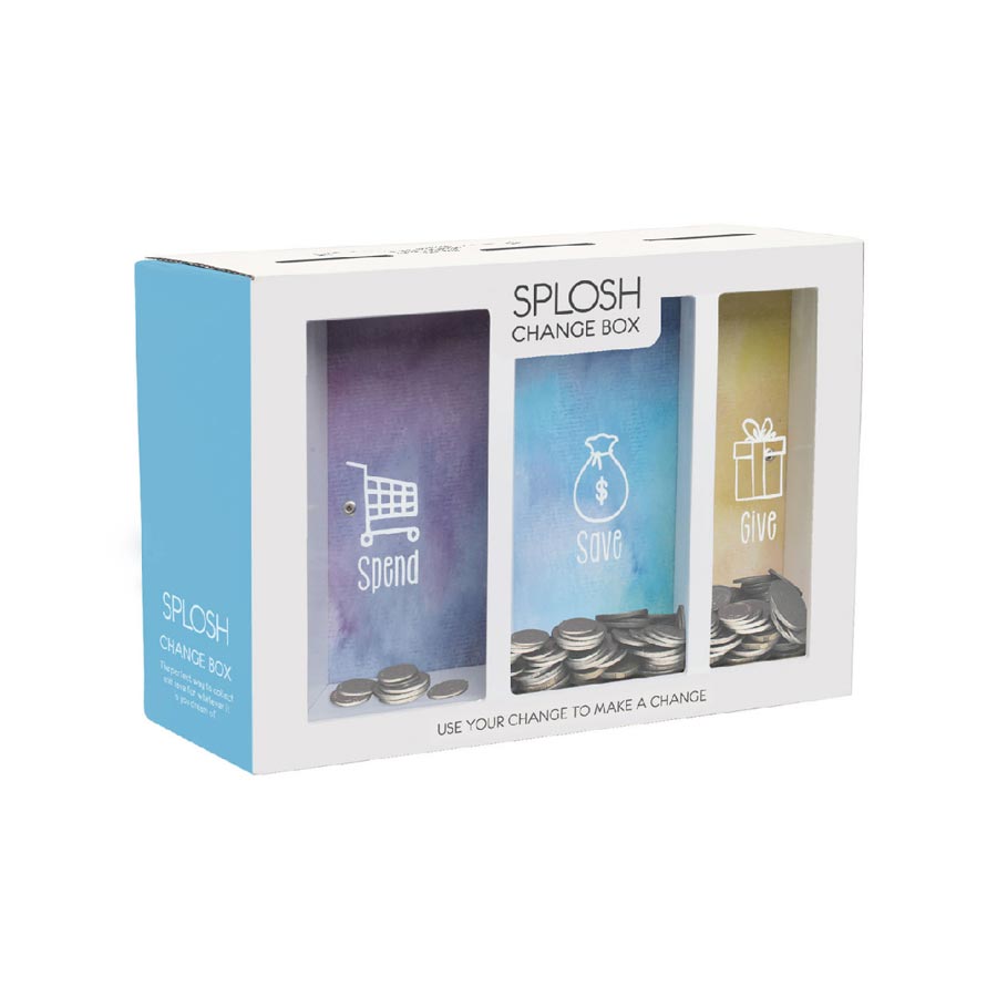 Splosh Spend Save Give Money Box - Homeware & Gifts NZ | KOOP | — Koop