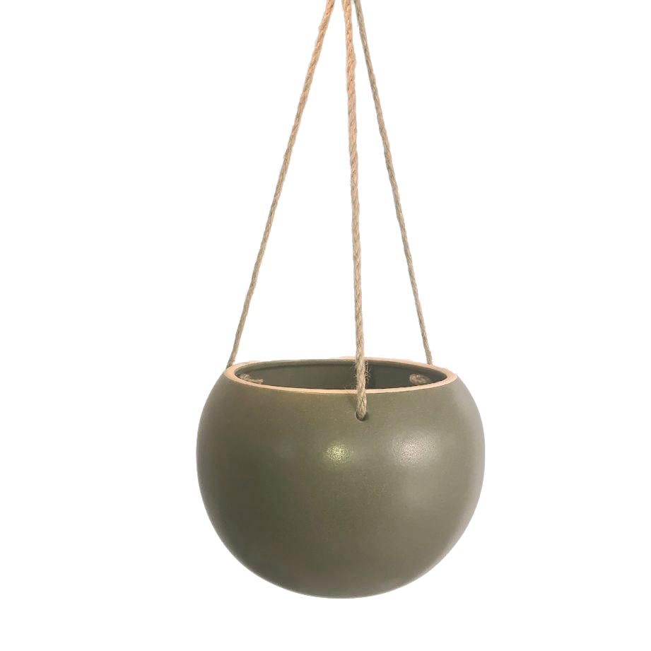 Potted Orbit Hanging Planter - Jade - Hanging Plant Pots NZ | KOOP | — Koop