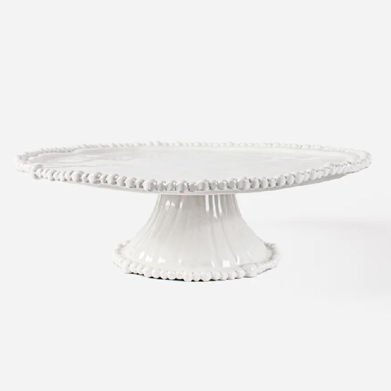 Le Forge Melamine Pearl Cake Stand - White (35x10cm) - Round Cake ...
