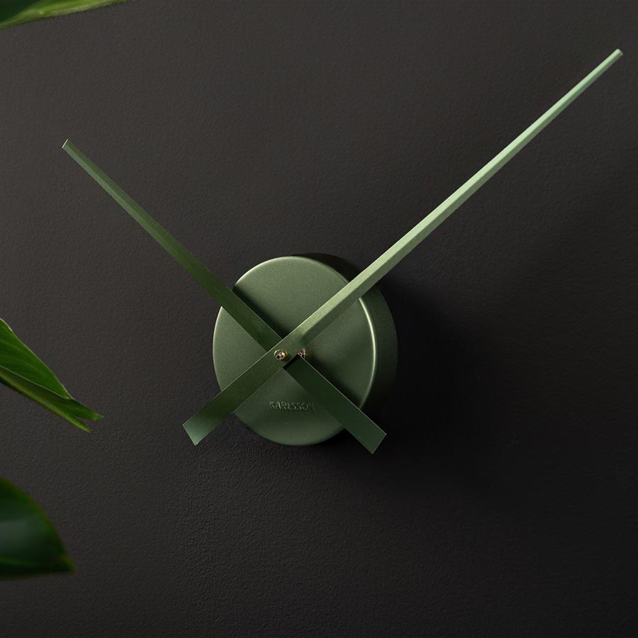 Karlsson Little Big Time Wall Clock Mini - Metallic Dark Green (41cm ...