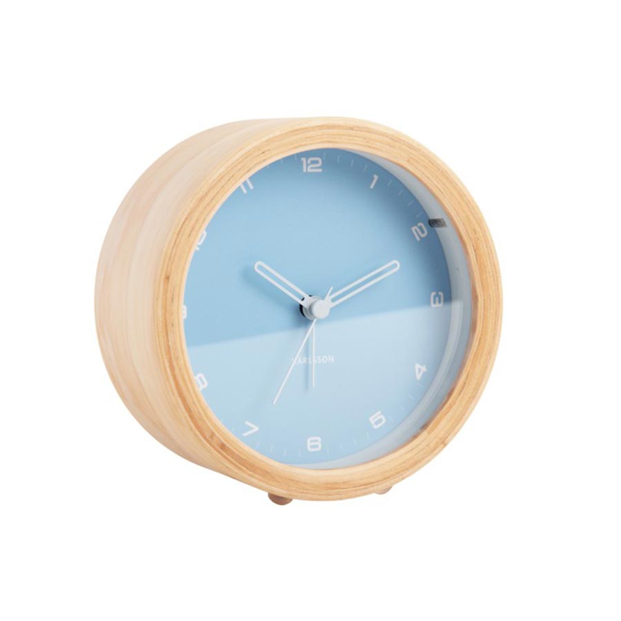 Karlsson Gentle Alarm Clock with Light - Soft Blue - Karlsson Alarm ...