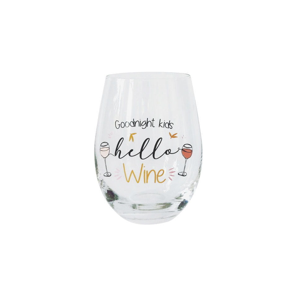 Urban Products Stemless Wine Glass - Goodnight Kids, Hello Wine | KOOP ...