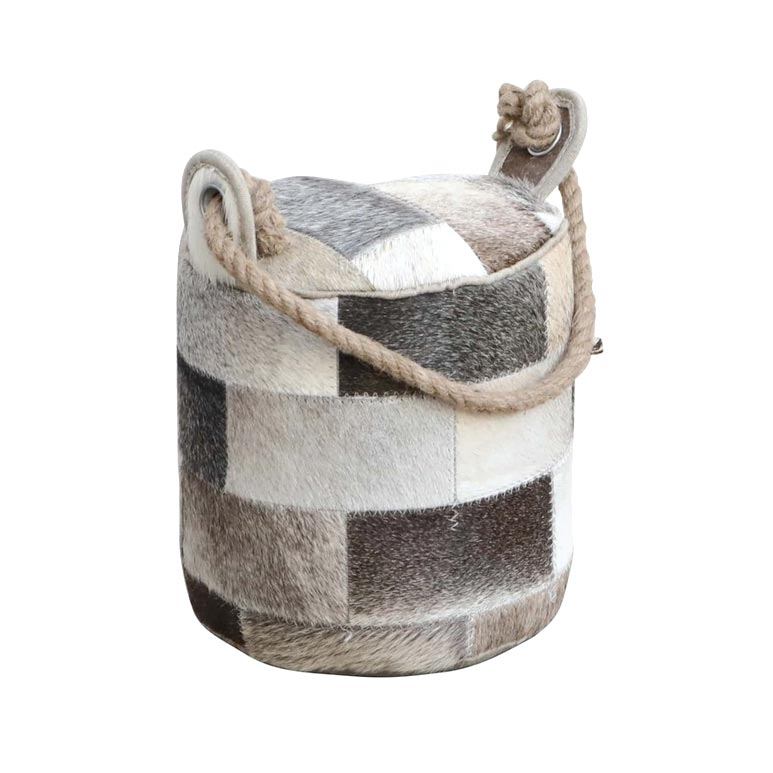 Rembrandt Goat Hide Patchwork Door Stop Round - Weighted Door Stops NZ ...