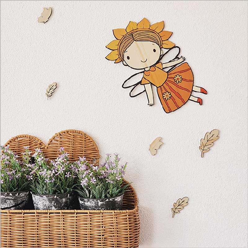 Crystal Ashley Flower Fairy Pine Wall Art | KOOP | — Koop