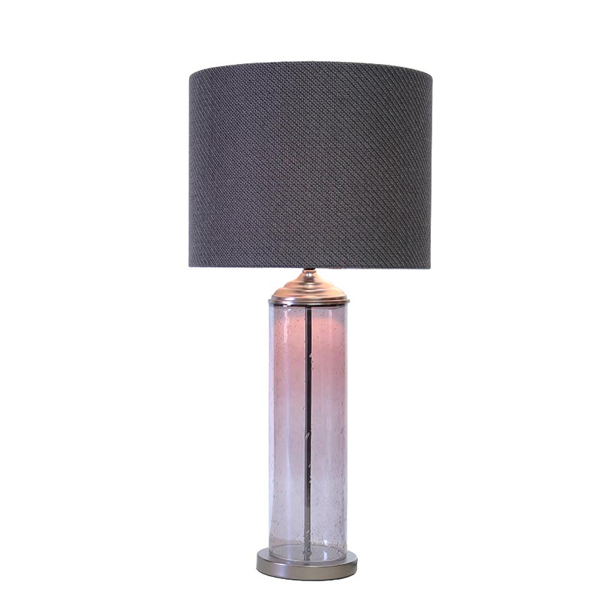 Le Forge Kingsley Smoked Glass Lamp (73cm) - Large Lamps NZ | KOOP | — Koop