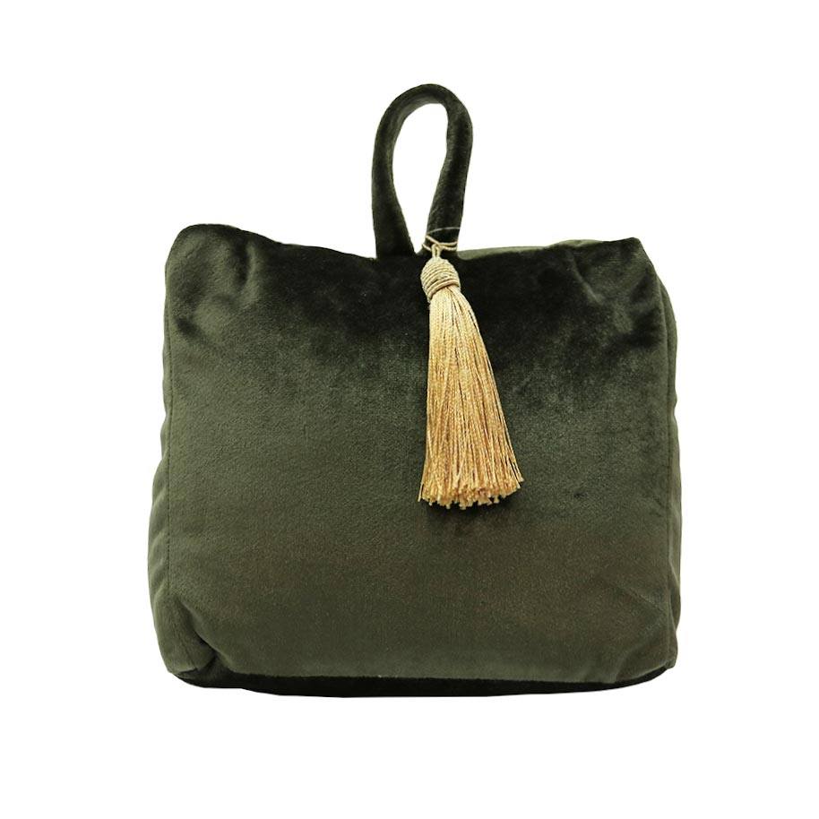 Le Forge Velvet Tassel Door Stop Green - Weighted Velvet Door Stops NZ ...